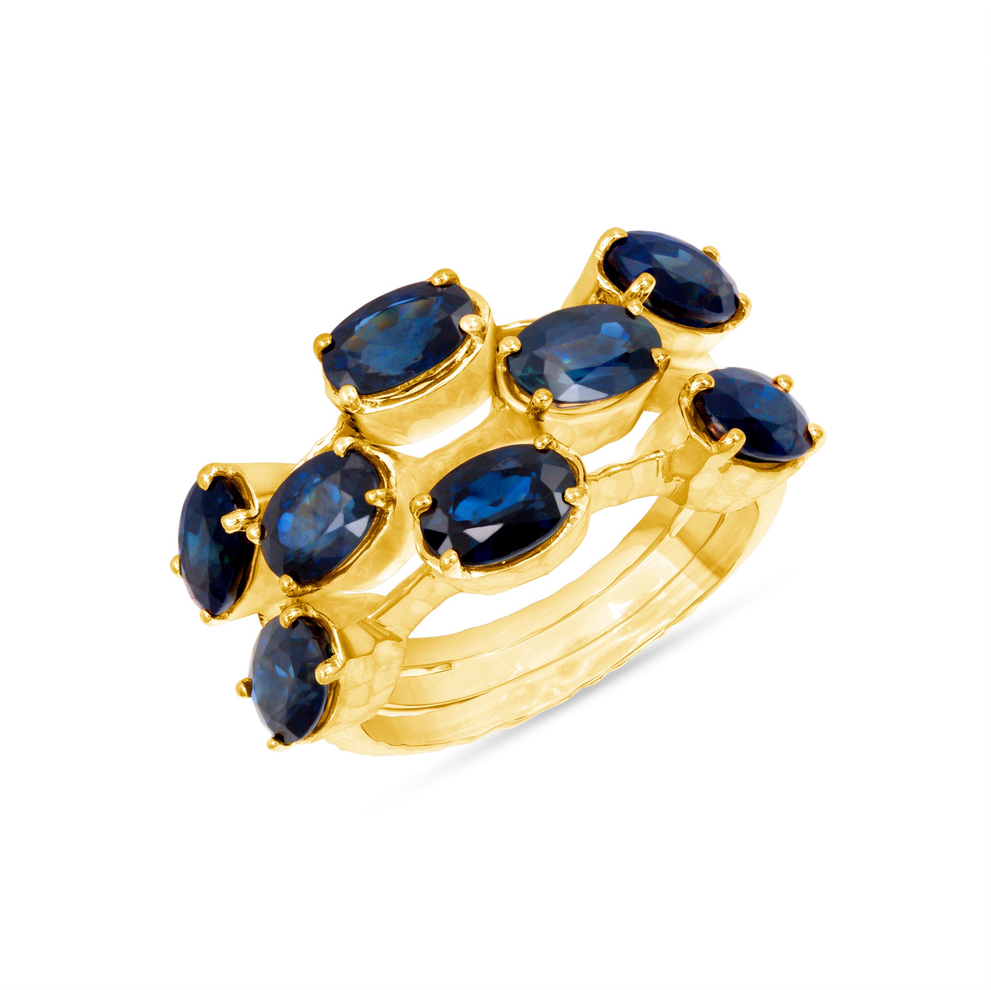 14k Blue Sapphire Stack Ring – Ounce of Salt
